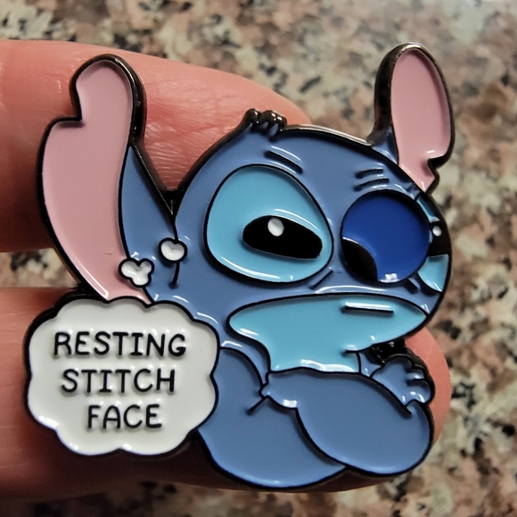 Jewelry | Lilo Stitch Resting Stitch Face Quirky Enamel Pin | Poshmark
